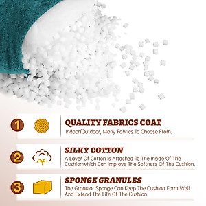 Focuprodu Bench Cushion 42x16. Soft and Breathable Window Seat Cushions Indoor. Non-Slip and Durable Bench Seat Cushion. (42x16, Soft-Peacock Blue)