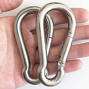 AIVOOF Hammock Hanging Kit, Heavy Duty Swing Hangers Eye Hooks for Hanging Swing Stainless Steel Hammock Hook Carabiner Set Swing Hardware for Yoga Hammock Swing Chair Indoor Outdoor