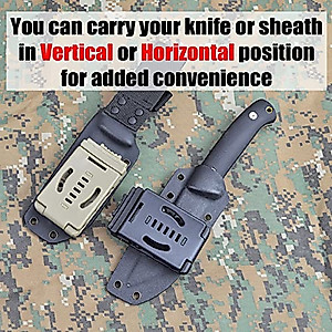YCYU 2-Pack Knife Belt Clip Outdoor Loops Gun Blade Sheath Tool Lock with Mounting Hardware, Mag Pouches Sheath Holster, Universal Utility EDC Belt Clip Camping DIY Clip Gun Holsters(Black)