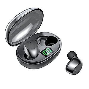 Wireless Earbuds, Bluetooth 5.3 Headphones Sport Waterproof with Deep Bass, Finger Control, Charging Case,Noise Cancelling Earbuds Wireless Earphones for Sleeping, Bluetooth Earbuds In-Ear With Mic
