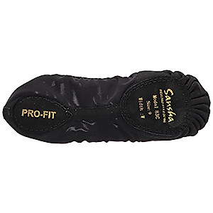 Sansha Women's Split Leather Sole Soft Ballet Shoes 83X PRO-FIT Flat, Black, 5.5