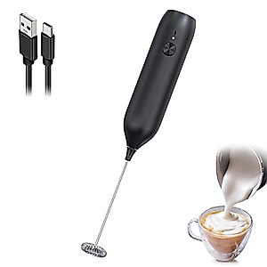 COKUNST Electric Milk Frother Handheld Rechargeable USB C, Powerful Milk Foamer Frother, Mini Drink Mixer Electric Handheld, Durable Whisk Coffee Milk Frother for Cappuccino, Latte, Hot Chocolate