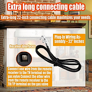 Upgrade Gas Fireplace Remote Switch System Kit for Standard Millivolt Valve Appliances,Compatible with Skytech,Majestic,Ambient,Empire,Monessen,Vermont Fireplaces,and Other Fireplaces,5 Year Warranty