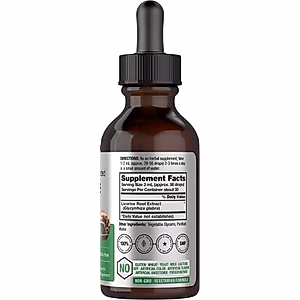 Licorice Root Extract | 2 oz | Alcohol Free | Vegetarian, Non-GMO, Gluten Free Liquid Tincture | by Horbaach