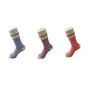 Dependable Industries inc. Essentials 3 pair Ladies Boot Socks All Weather Comfort Blend Sock Thermal Interior Moisture Wicking (ASSORTMENT B)
