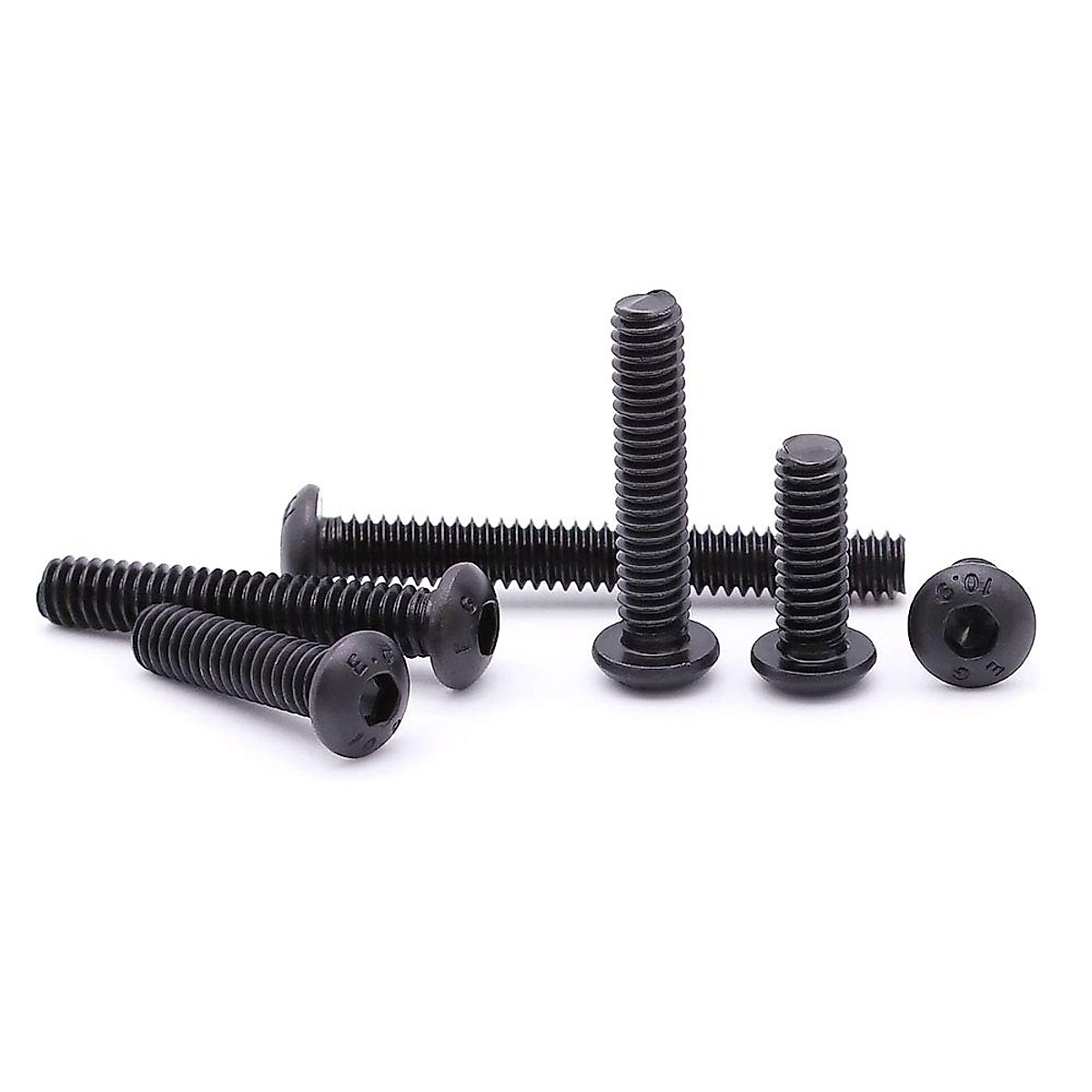 5/16-18 x 2" (10 pcs) Button Head Socket Cap Screws Bolts Alloy Steel 10.9 Grade, Black Oxide Finish, Full Machine Thread