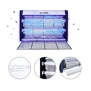 Electronic Bug Zapper Mosquito Killer Fly Traps Indoor for Moth, Mosquito, Gnat for Home Restaurants Kitchen Garden Including Extra 2 Pack Replacement Bulbs