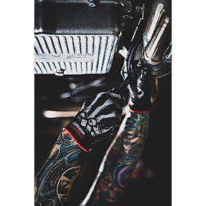 Grease Monkey Bone Series Foam Nitrile Mechanic Gloves with Grip, Work Gloves and All Purpose Gloves, Bones, Medium