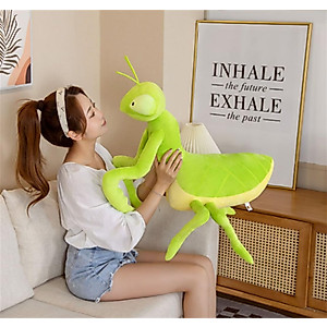 Skyseen Praying Mantis Pillow Mantis Animal Insect Shaped Throw Pillow for Home Decoration 27.6"