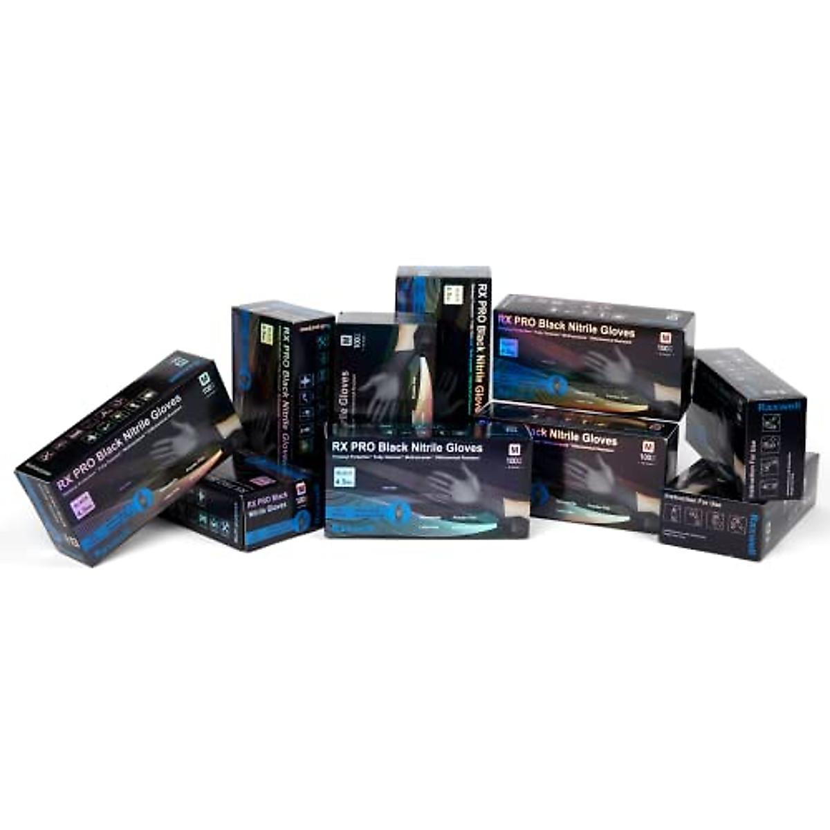 Exam Grade 4 Mil Nitrile Gloves - Black Disposable Gloves Latex Free, Black Rubber Gloves, Mechanic Gloves, Medical Gloves