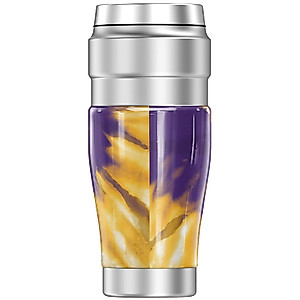 THERMOS LSU OFFICIAL Tie-Dye STAINLESS KING Stainless Steel Travel Tumbler, Vacuum insulated & Double Wall, 16oz