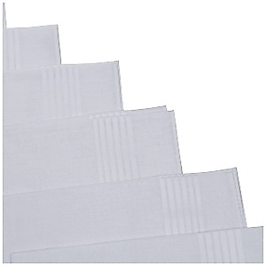 Wembley Men's 9 Piece Cotton Hankies, White, One Size
