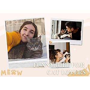 Onebttl Cat Gifts for Cat Lovers, Insulated Stainless Steel Tumblers with Lids and Straws, Funny gifts for Cat Mom, Dad on Birthday, Christmas, 20 oz, White, I'm Fine