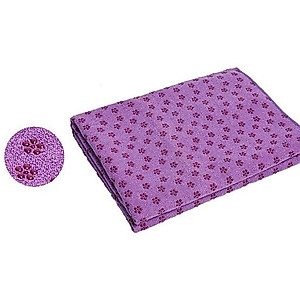 IntoBetterLife IBL-Yoga Towel, Hot Yoga Mat Towel - Sweat Absorbing Non-Slip for Hot Yoga, Pilates and Workout, 24x72 inches with Grip Dots (Purple)