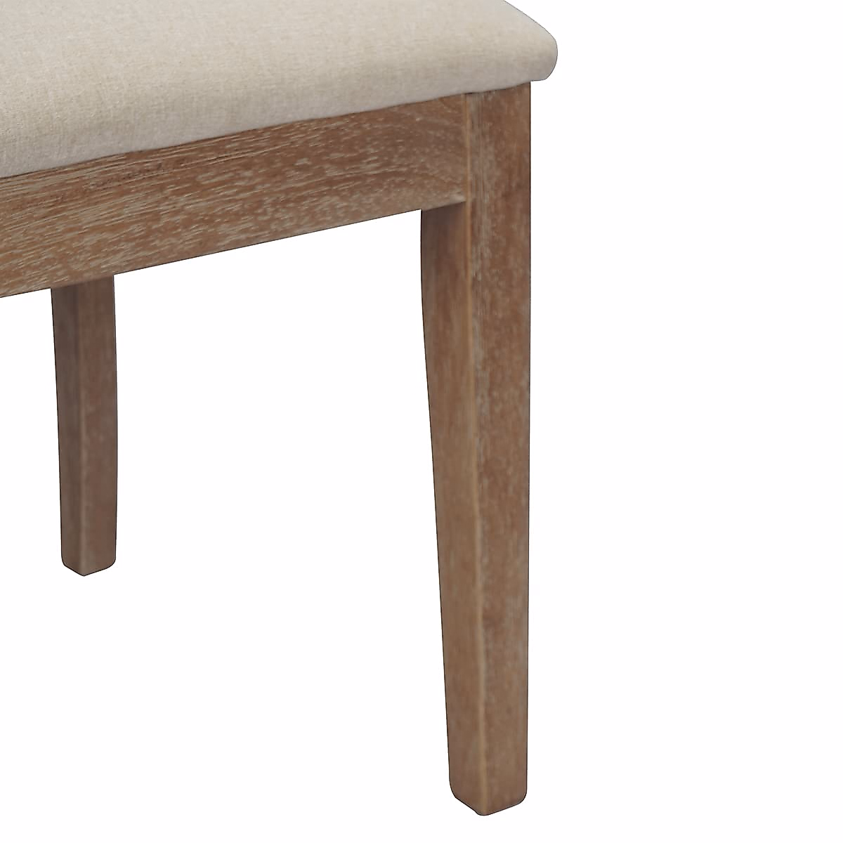 FurnitureR Dining Chairs Set of 2 Upholstered Fabric High Back Polka Dots Design with Wood Legs and Padded Seat for Kitchen Restaurant Living Room, Beige