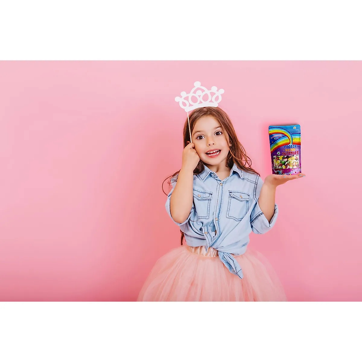 Freeze Dried Candy - 10oz XX LARGE pack of CANDYGENIUS cool freeze dry candies puff frozen dehydrated skittles bulk giant snack fruit crunch birthday kids parties