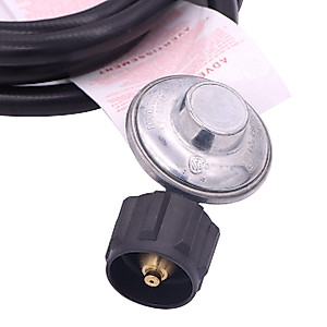 METER STAR Universal Regulator Grill QCC1 6.5 Feet Hose and Elbow Fitting Adapter Kit Propane Regulator and Hose Replacement Parts for 17" and 22" Blackstone Tabletop Griddle