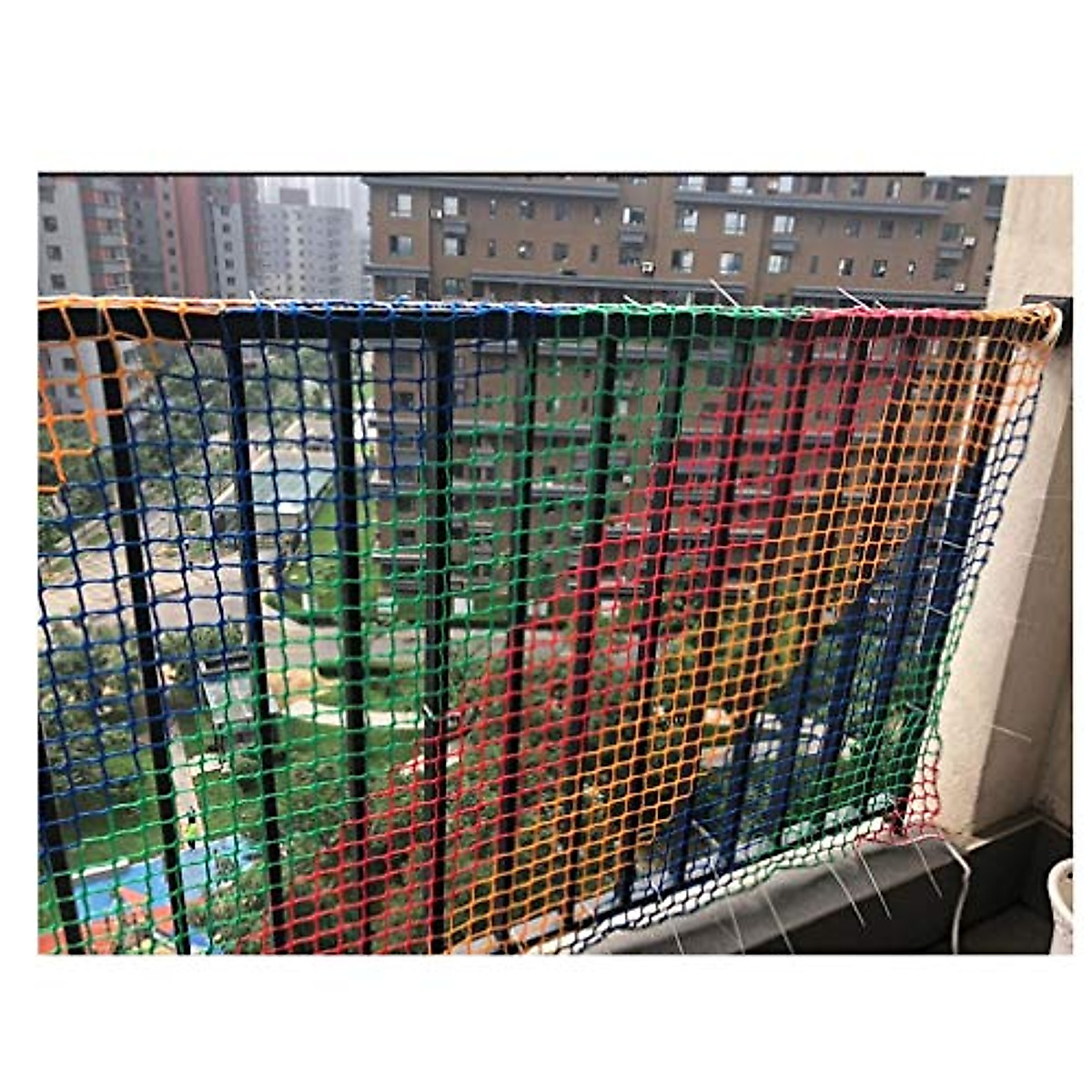 MAGFYLY Banister Guard net General Protection Net, Child Baby Indoor and Outdoor Balcony Safety Net, Used for Stair Terrace Toy Bunk Bed Anti-Fall Climbing Plant Net with Cable Tie 1.5x5m