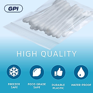 GPI - 3" x 4" - Bulk Case of 1000, 2 Mil Thick, Clear Plastic Reclosable Zip Bags, Hang Hole for Display, Durable Poly Baggies with Resealable Zip Top Lock for Storage, Packaging & Shipping
