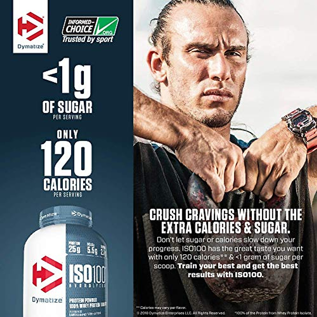 Dymatize ISO100 Hydrolyzed 100% Whey Protein Isolate Strawberry -- 5 lbs