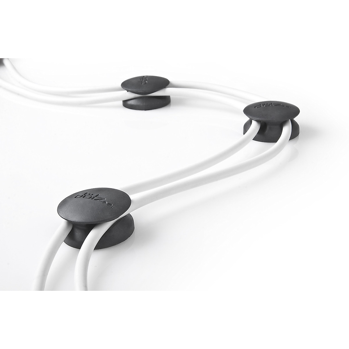 Dotz Cord Guides, Cord and Cable Management for Home and Office, Set of 4, Black (DCG42M-CK)