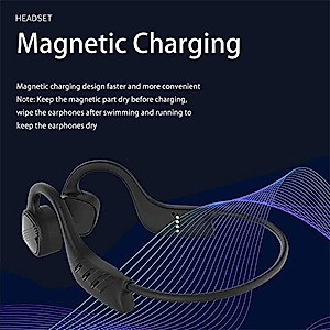 MUVLUX Conduction Headphone Wireless Bone Conduction Headphones, Bluetooth 5.0 Open-Ear Wireless Sports Headsets, IP8 Waterproof, for Jogging, Running, Driving, Cycling