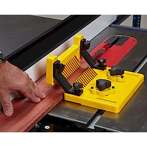 Magswitch Woodworking Tools Starter Kit and Accessories, with Featherboard, Mounting Push Block, and Welding Magnetic Base Clamp Holder for Table Saw Jig, Router Table, Jointer and Band Saw, Yellow