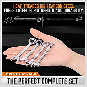 HORUSDY 20-Piece Mini Wrench Set, Small Wrench Set, Metric and SAE Mini Combination Wrench Set