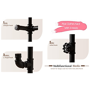 BIXIRAO Industrial Pipe Clothing Rack on Wheels, Rolling Iron Garment Racks with Wood Shelves, Commercial Heavy Duty Clothing Racks, Steampunk Clothes Rack Retail (Two Tiers)