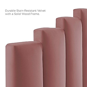 Modway Noelle Performance Velvet Full/Queen Headboard in Dusty Rose