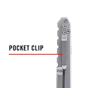 COAST Founder's Collection LX530 ORIGIN, Gentleman's EDC Folding Pocketknife, Flip Tab, Frame Lock, Pocket Clip, Stainless-Steel, Silver