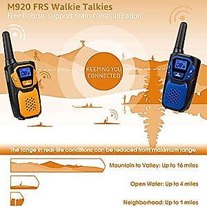 Walkie Talkies 3 Pack, Rechargeable Easy to Use Family Walky Talky Long Range 2 Way Radio Gift with NOAA Weather Channel Micro-USB Charger/Battery/Lanyard Hiking Camping Trip