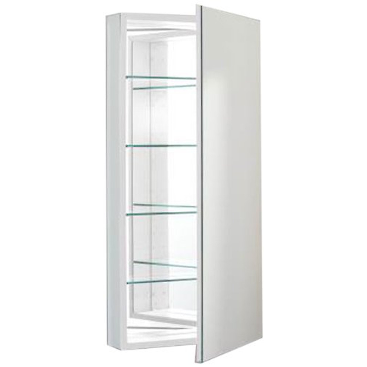 Robern PLM2040W Pl-Series Flat Mirror Medicine Cabinet, White