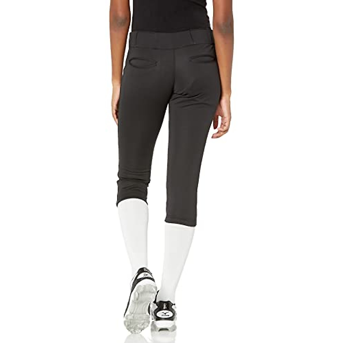 CHAMPRO Women's Tournament Traditional Low-Rise Polyester Softball Pant, Medium, Black
