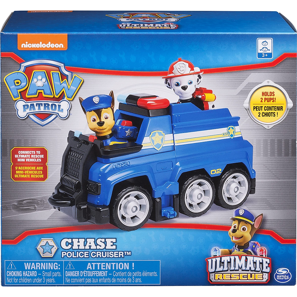 Paw Patrol 6045905 Chase’s Ultimate Rescue Police Cruiser with Lifting Seat and Fold Out Barricade