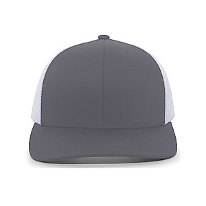 Pacific Headwear Standard Trucker Snapback Cap, Graphite/White/Graphite