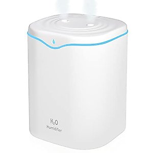 Humidifiers for Bedroom, 2L Cool Mist Humidifier for bedroom, USB Portable Desk Humidifier, Quiet Ultrasonic Humidifier with 2 Mist Modes and 7-Color Light, Auto Shut-Off, for Travel & home. SPURUPS