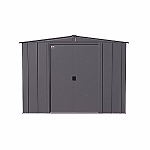 Arrow Classic Steel Storage Shed, 8x8, Charcoal