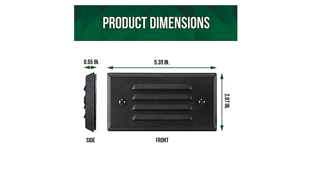 GKOLED 12V LED Step Light Fixture - Durable Waterproof Outdoor Lighting