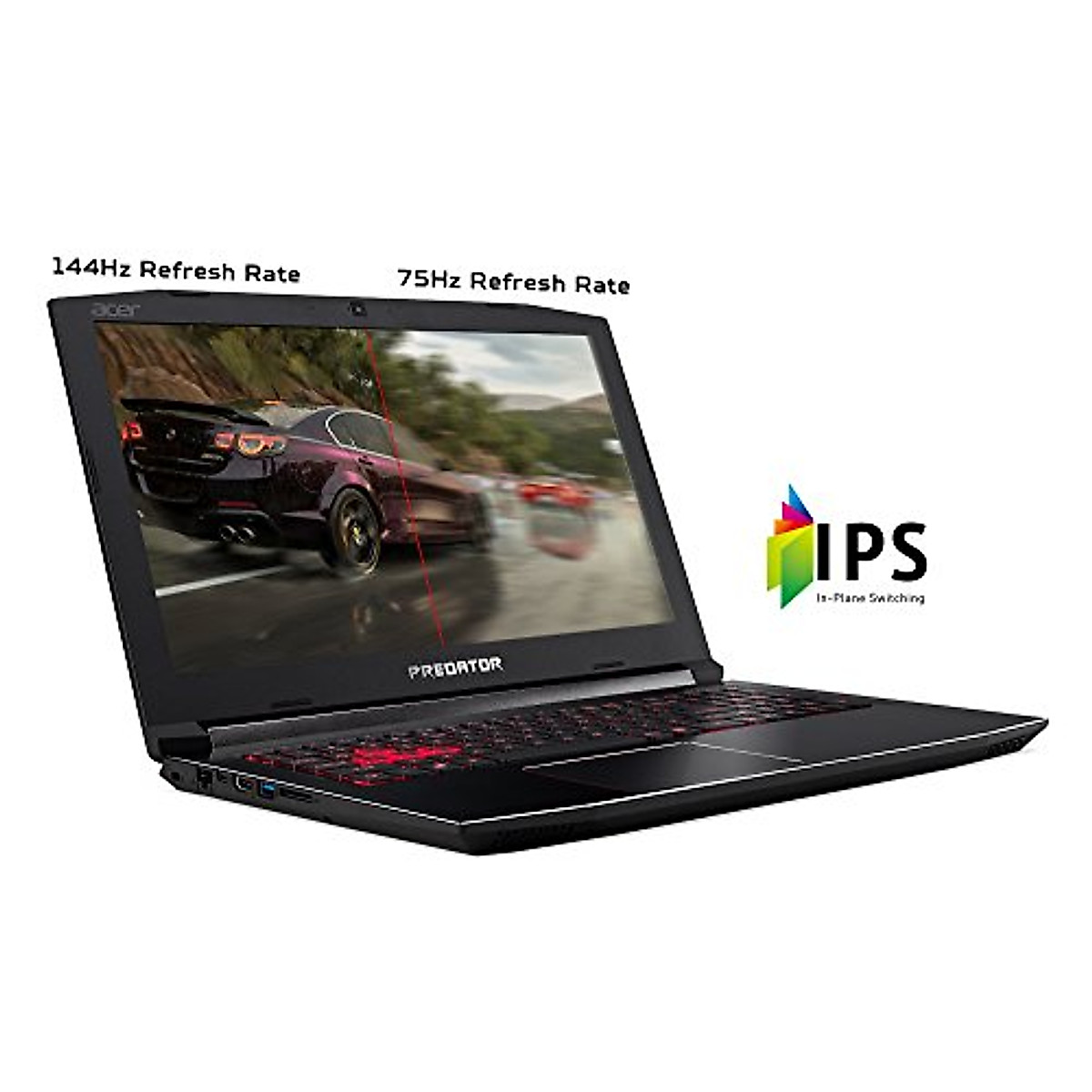 Acer Predator Helios 300 Gaming Laptop PC, 15.6" FHD IPS w/ 144Hz Refresh, Intel i7-8750H, GTX 1060 6GB, 16GB DDR4, 256GB NVMe SSD, Aeroblade Metal Fans PH315-51-78NP