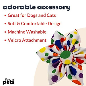 H&K Pet Pinwheel | Happy Barkday (Large) | Birthday Velcro Collar Accessory for Dogs/Cats | Fun Pet Pinwheel Collar Attachment | Cute, Comfortable Pet Accessory