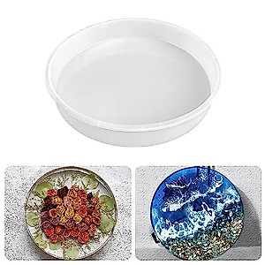 RESINWORLD 12'X2'' Deep Large Round Tray Mold, Tray Board Table Clock Silicone Molds for Resin Casting, Floral Flower Preservation Bouquet Resin Mold