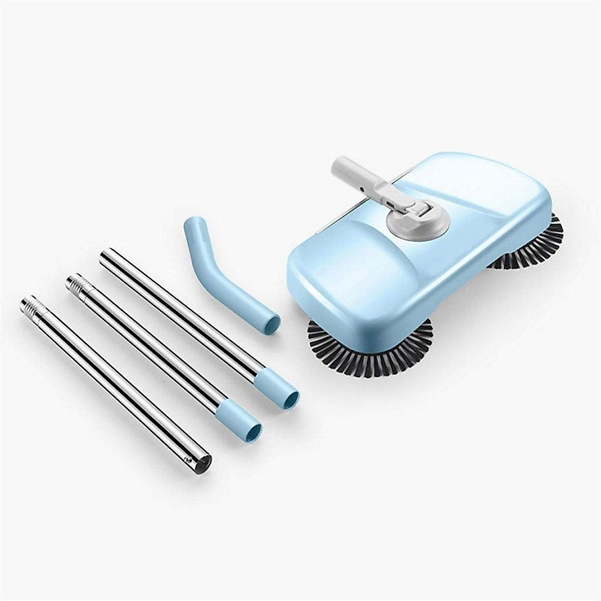 HEMFV Hand Push Sweeper Lazy Broom Mop Broom Dustpan Set Carpet Cleaner Robot Vacuum Cleaner Desk Cleaner Automatic Sweeper (Color : Blue)
