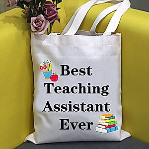 G2TUP Teaching Assistant Thank You Gift Make Up Accessory Bag Best Teaching Assistant Ever TA Appreciation End of Term Gift (Best Teaching Assistant Ever T)