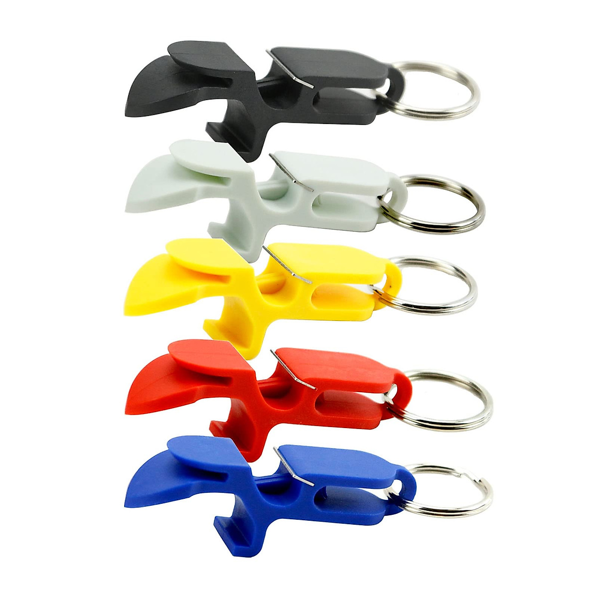 5-PCS box pack shotgun tools beer bottle opener-5color package-beer serving shotgun tools-including stainless steel ring, rugged 66 nylon drinking multi-function accessories