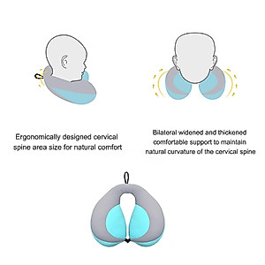 MOOB Baby Pillow for Car Seat Kids U-Shape Travel Neck Pillow Support Children Stroller Pillow Blue