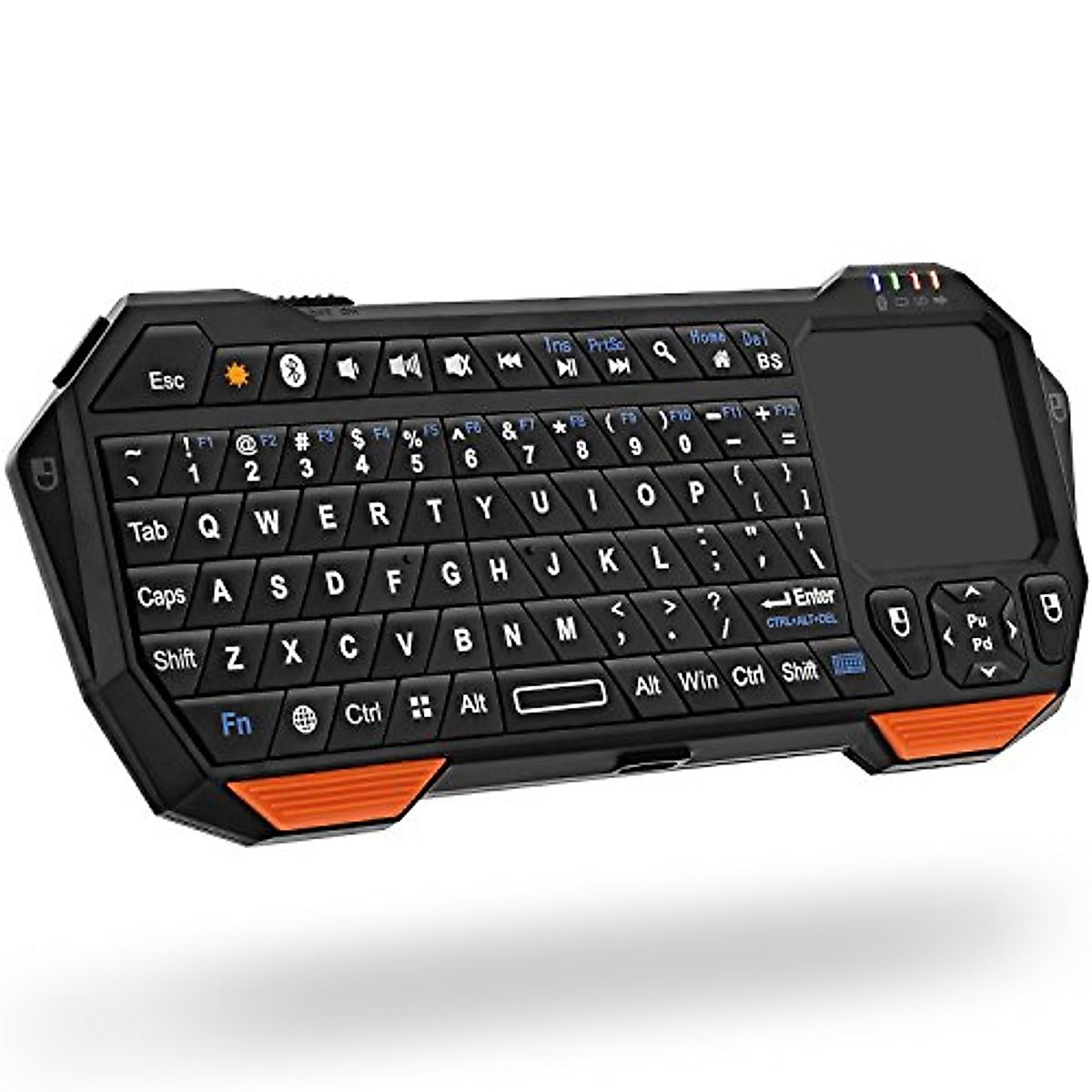 Fosmon Mini Bluetooth Keyboard (QWERTY Keypad), Wireless Portable Lightweight with Built-In Touchpad, Compatible with Apple TV, PS4, HTPC/IPTVVR Glasses, Smartphones and more