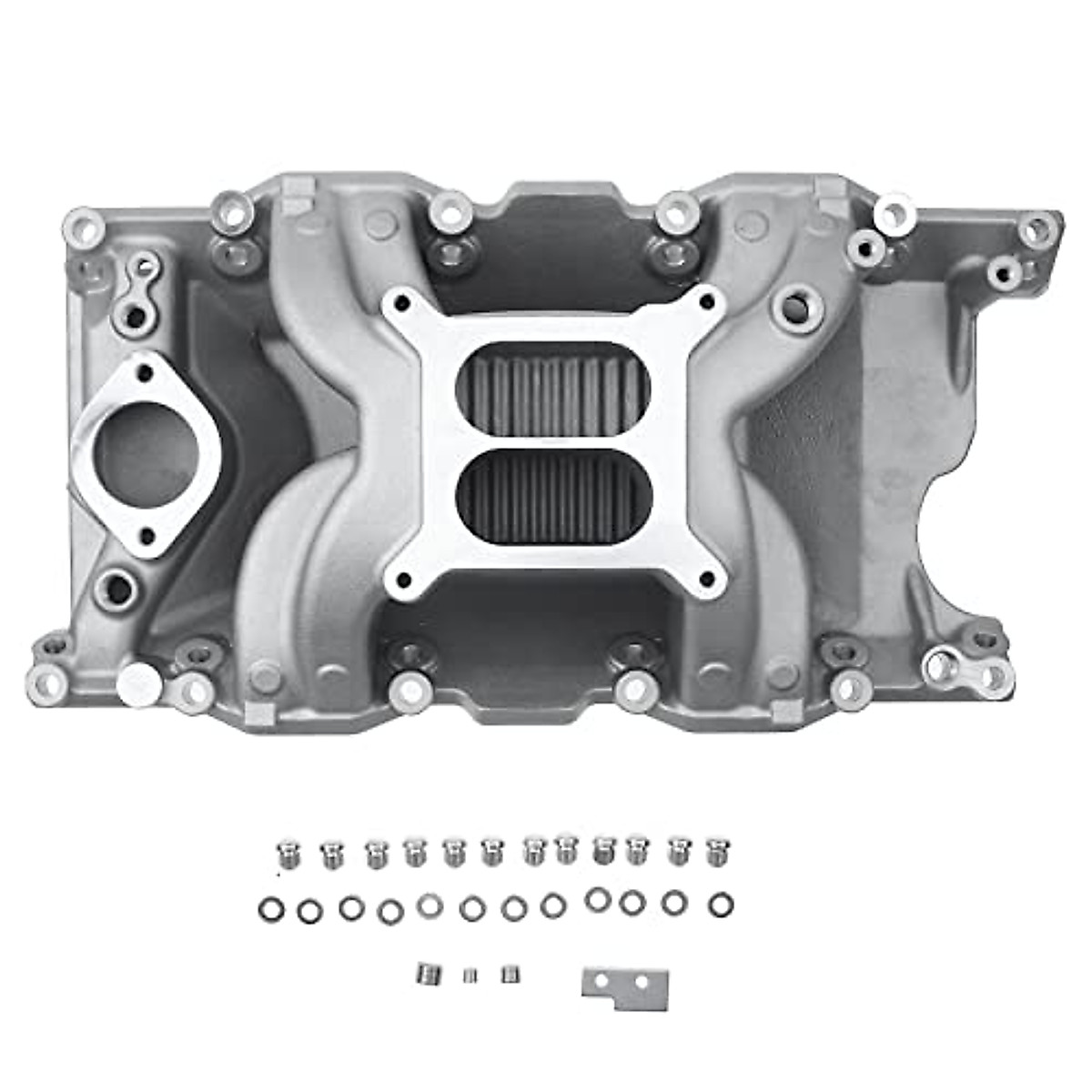 A-Premium Dual Plane Intake Manifold Compatible with Chrysler LA 318 340 360 V8 5.2L 5.9L, fits for Chrysler Cordoba & Dodge Ram Aspen Challenger & Plymouth & Jeep Grand Cherokee, Replace#55026, 85026