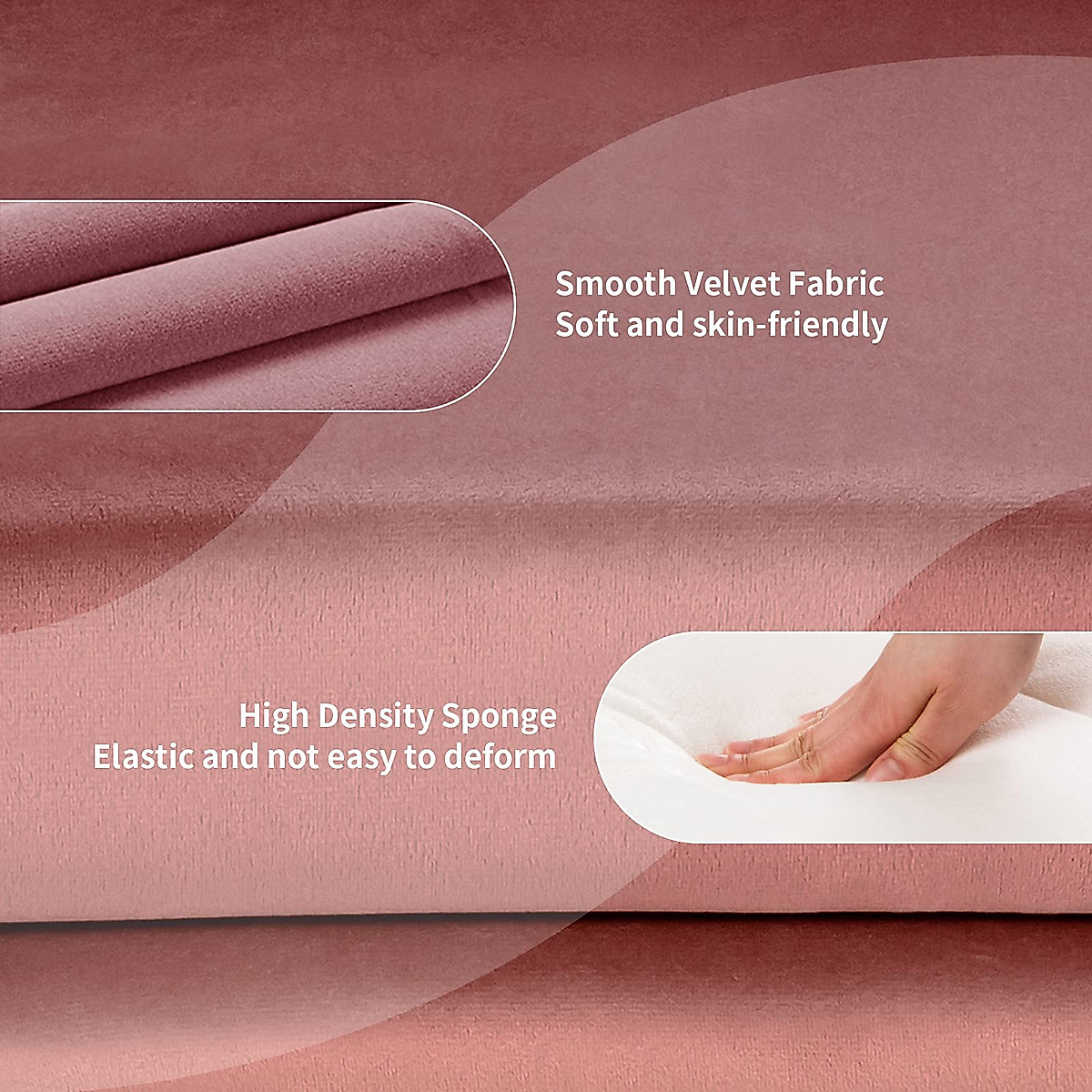 COSTWAY Vanity Chair, Height Adjustable Modern Velvet Makeup Chair with Chrome Frame, Round-Back, Comfortable Swivel Accent Leisure Chair for Living Room, Bedroom (Pink)