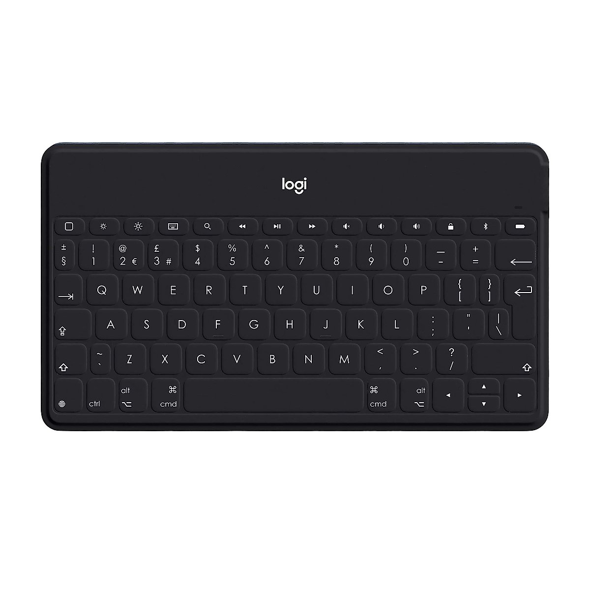 Logitech Keys-to-Go Super-Slim and Super-Light Bluetooth Keyboard for iPhone, iPad, Mac and Apple TV, Including iPad Air 5th Gen (2022) - Black